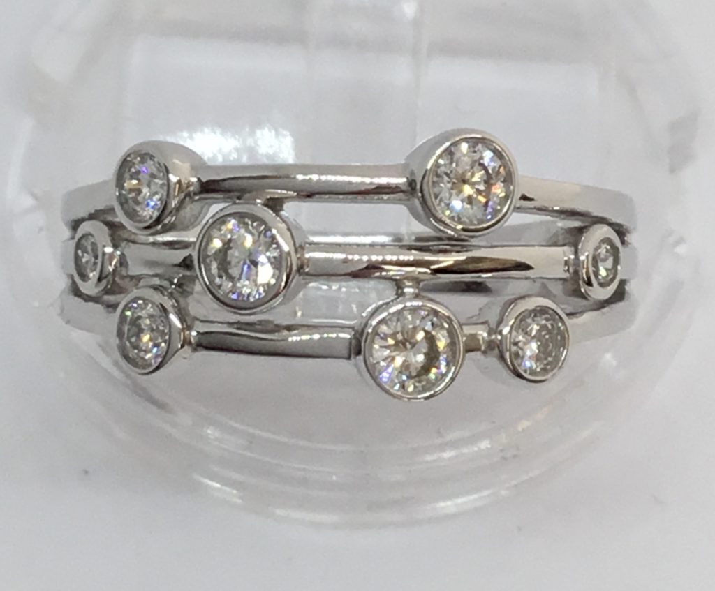 18ct Diamond 8 Stone Scatter Ring Boodles Style - JewelWork